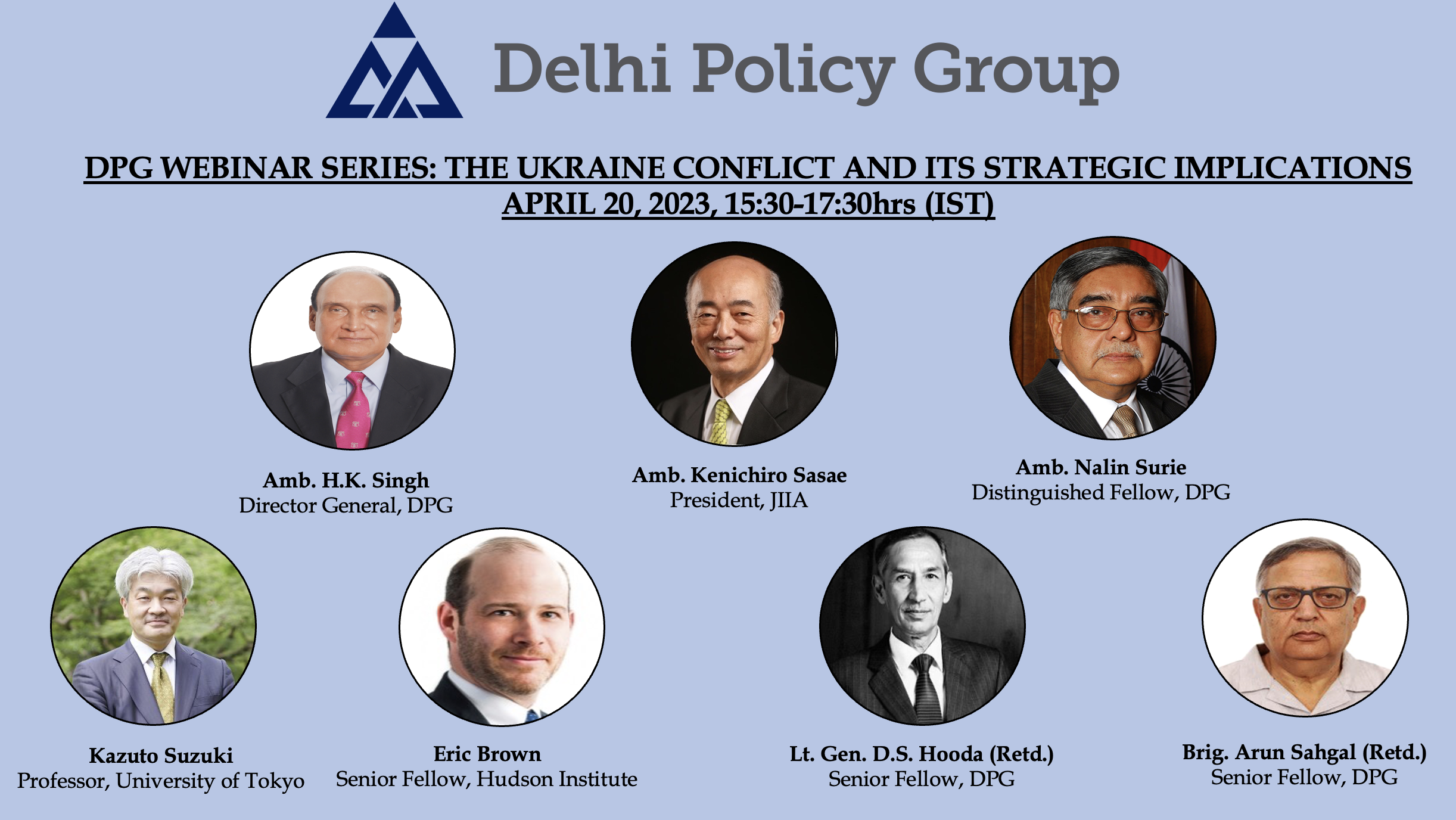 Register for DPG Webinar: The Ukraine Conflict and Its Strategic ...